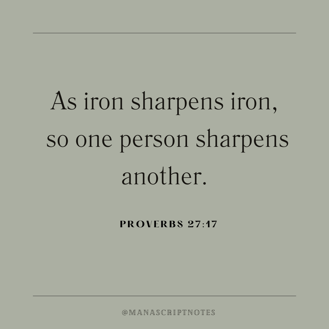 Proverbs 27:17 – MANÁ