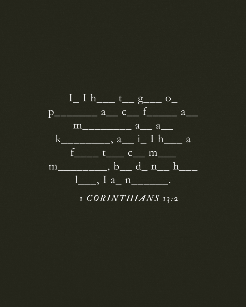 1 Corinthians 13:2 – MANÁ